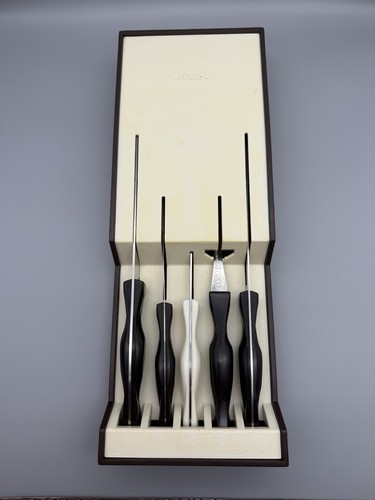 Cutco Knives 1721 1726 1768 1725 1729 Wall Tray Knife 6 Pc. Set Whit ...