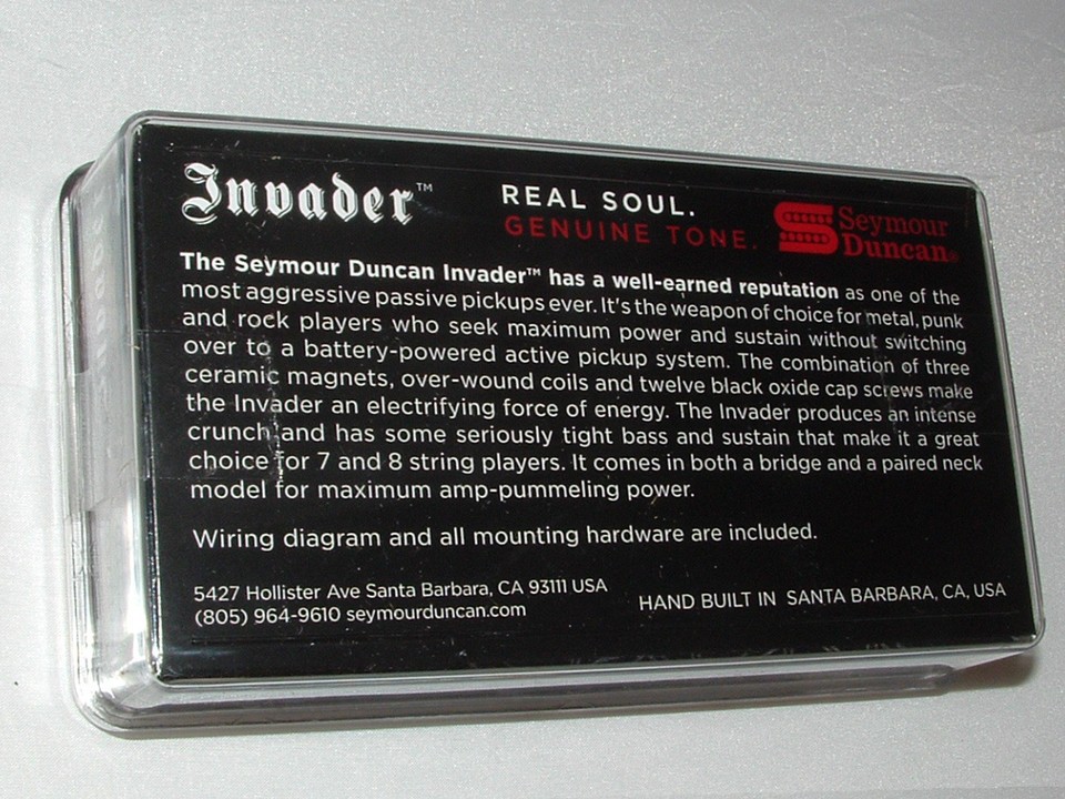 Seymour Duncan SH-8 Invader Neck 8 String BLACK Active Mount New ...