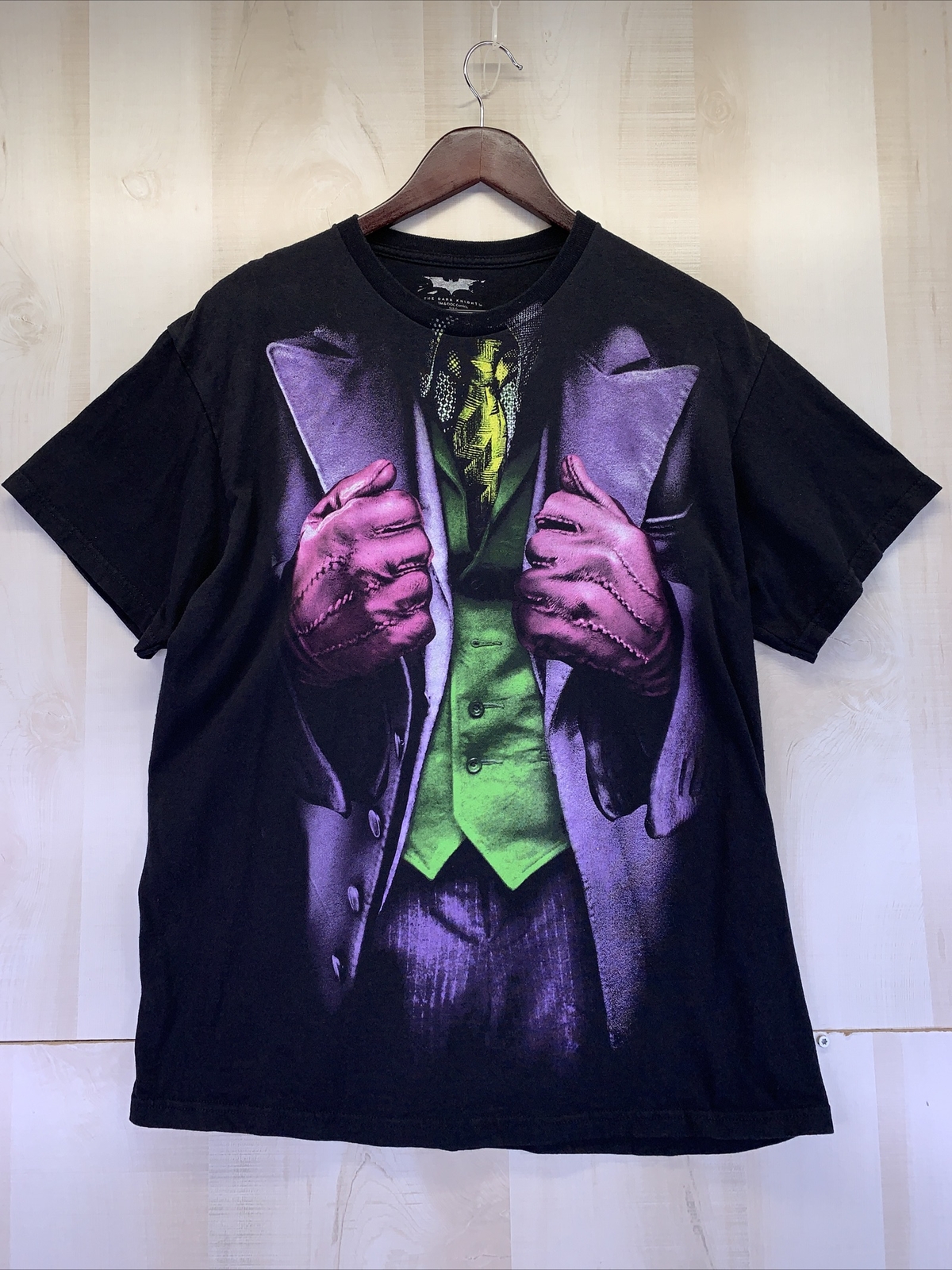The Dark Knight Dc Comics The Joker Mens Black Cotton… - Gem