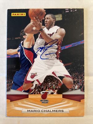 2009 Panini Mario Chalmers Autographed Card Miami Heat #131 CB904 | eBay