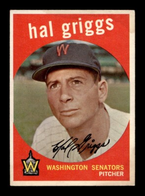 1959 Topps #434 Hal Griggs Senators VG-EX+ *7j | eBay