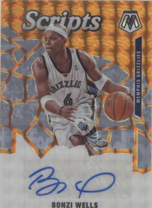 2019-20 Panini Mosaic - Scripts Bonzi Wells #SC-BWL Orange Prizm (AU ...