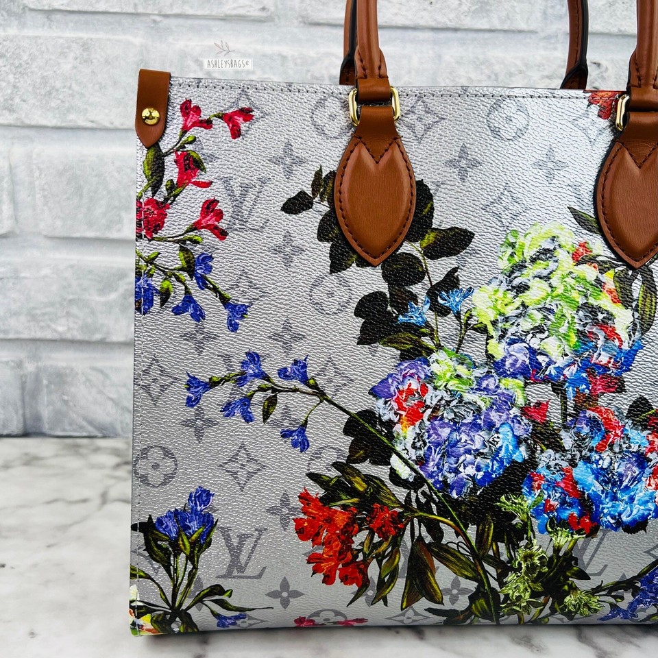 Louis Vuitton Limited Edition Garden Capsule Silver Floral Monogram ...