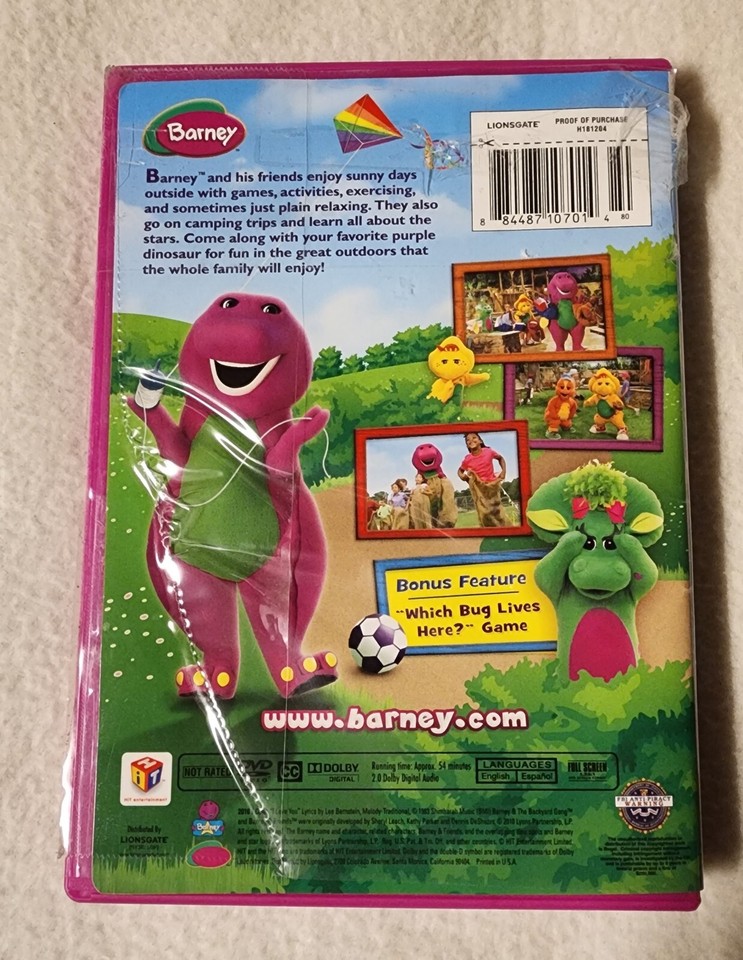 Barney Let's Play Outside DVD 2010 Purple Dinosaur HIT Entertainment ...