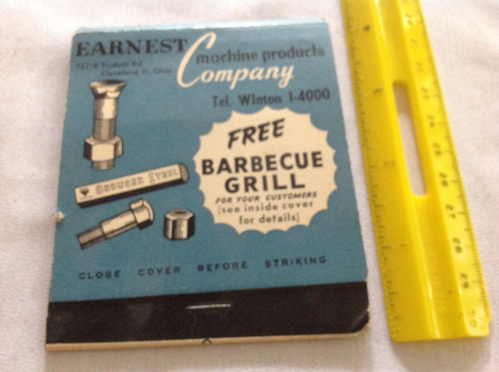 Earnest Machine Products 1950's Match Pack, Cleveland, Ohio | eBay