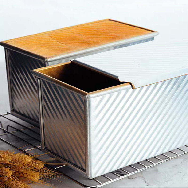 Toast Baking Mold Rectangle Non-stick Loaf Cake Mould Tin Bread Pan Box ...