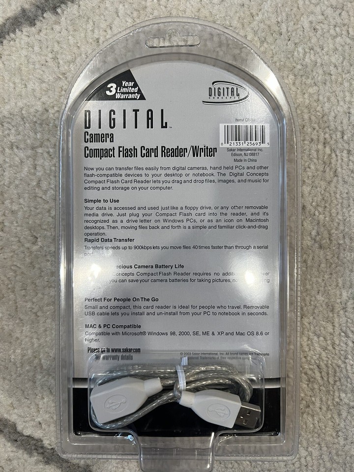 BRAND NEW Digital Concepts CR-30 Digital Camera Memory Stick USB Card ...