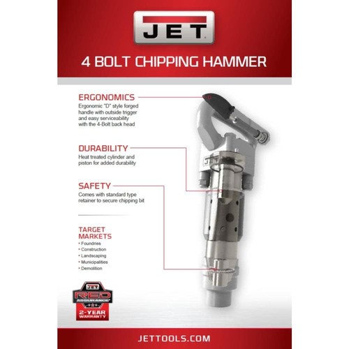 Jet 3In 4-Bolt Chipping Hammer Round Shank | eBay