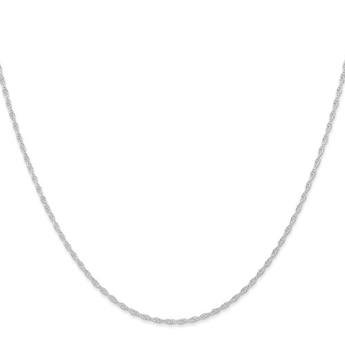 10K White Gold 1.15mm Carded Cable Rope Chain 24 Inch | eBay