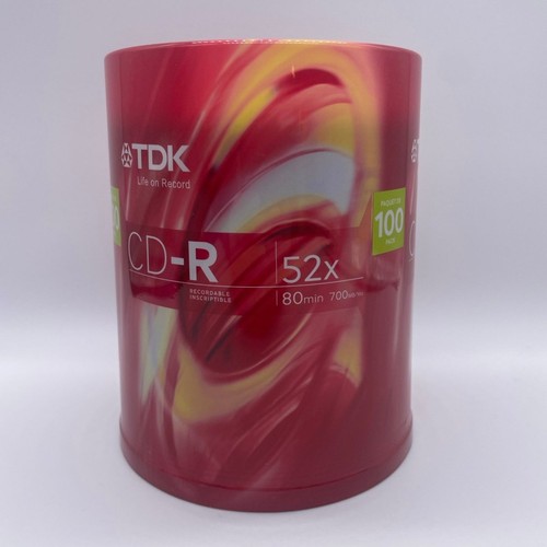 TDK: Blank Recordable CD-R Compact Discs | (100 Pk) 700MB 80 Min 52x ...