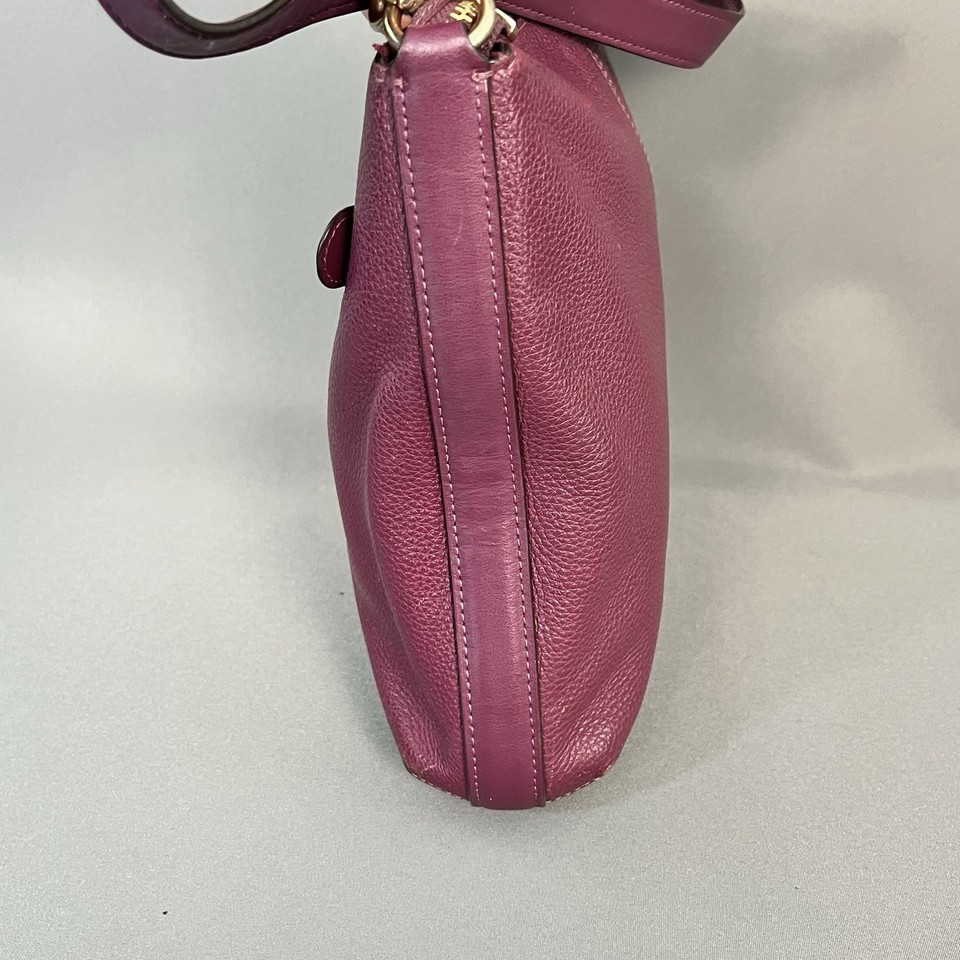 Coach Maroon Leather crossbody bag Large L=12” x W=11” x D=3” | eBay