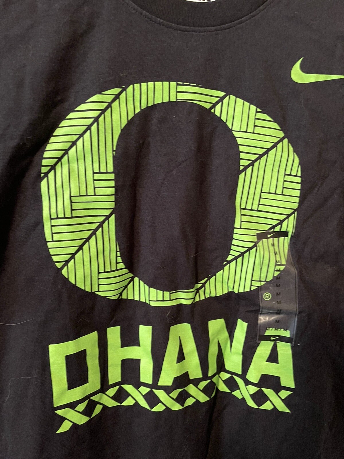 NEW Oregon DUCKS Football Nike OHANA Graphic T Shirt Rare Mens Medium M ...
