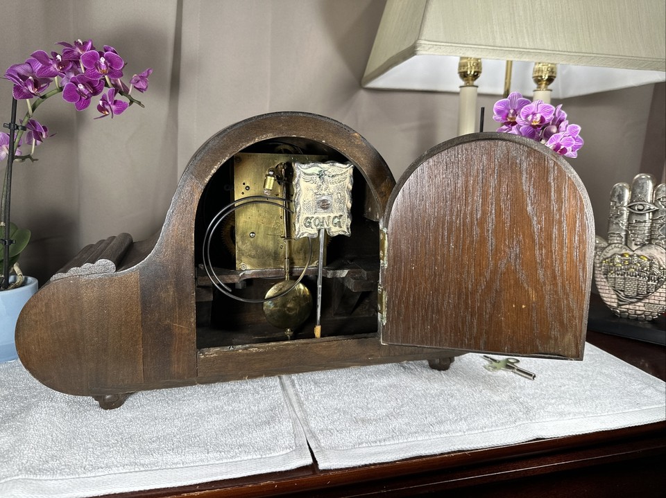 RARE Antique Junghans Wurttemberg WESTMINSTER B21 German Chime Clock ...