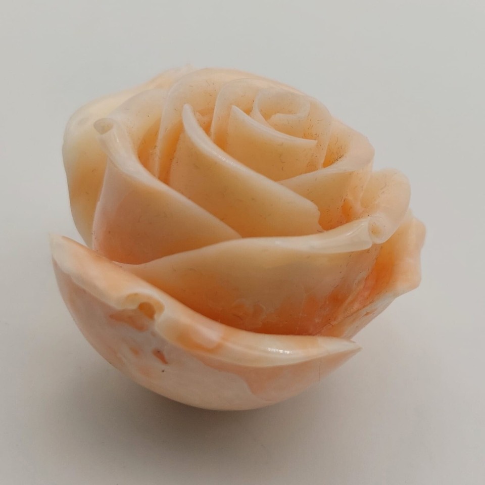 Angel skin rose, natural pink coral, handmade figure, vintage style | eBay