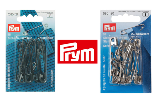 Prym 18x Métal Sécurité Broche - Argent Ou Noir - Tailles 27/38/50mm ...