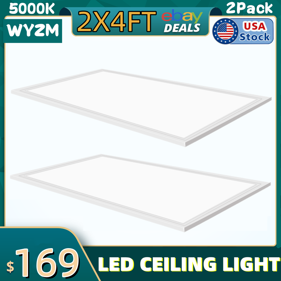 2x4Ft Ultra Slim Recessed LED Flat Panel Ceiling Spot Lights Spotlight ...