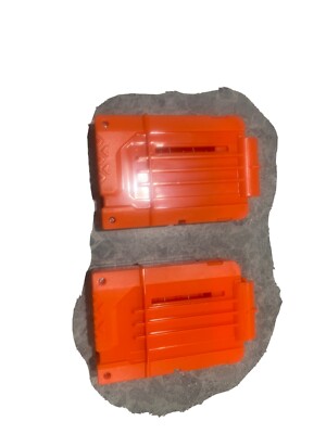 NERF Dart Gun 6 Round Ammo Magazine Clip LOT of 2 N-Strike Elite ORANGE ...