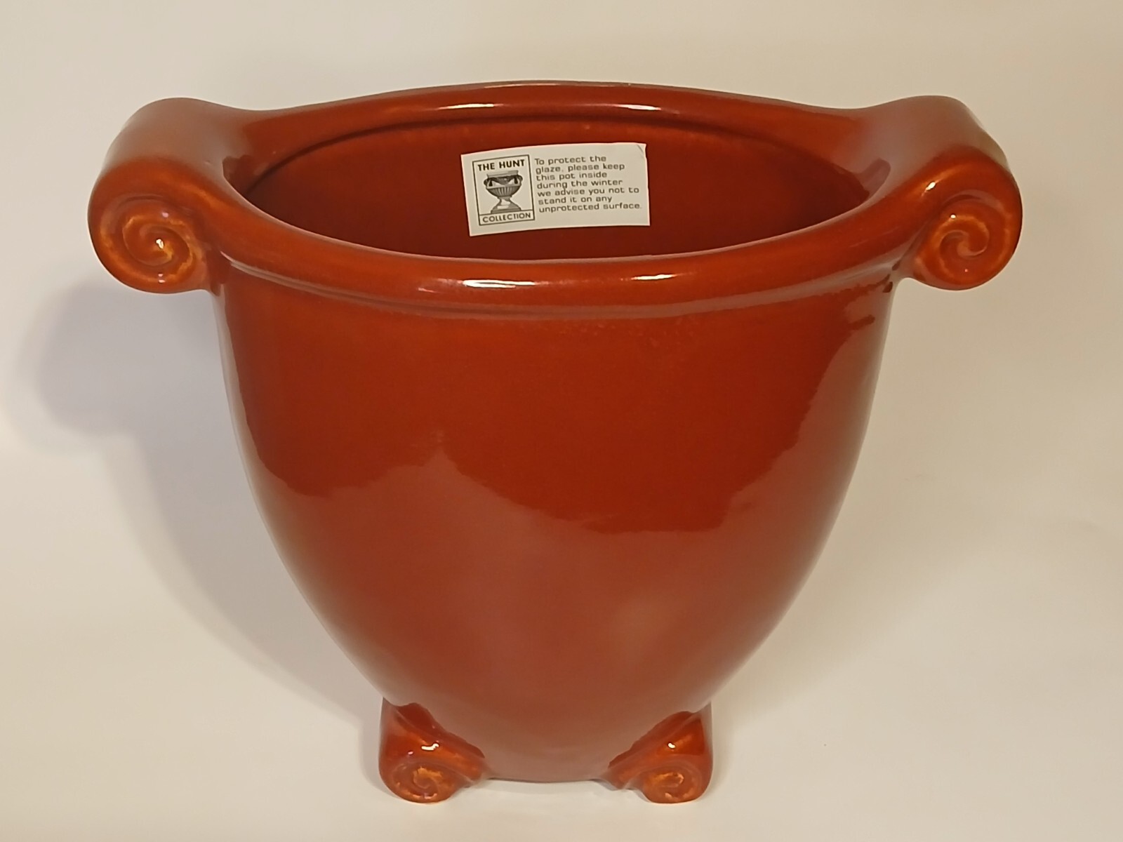 The Hunt Collection Pottery Deep Red Planter Vase Roman Style Clay | eBay