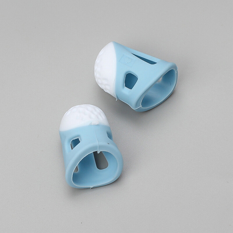 Silicone+Plastic Rubber Thimble Finger protector Finger Cover Guard Cap ...