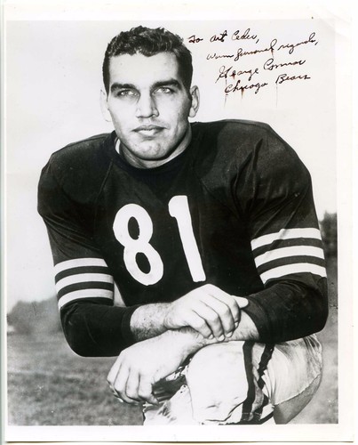 Chicago Bears George Connor HOF Signed 8 x 10" Photo Autographed Notre ...