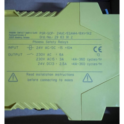 For Phoenix Contact PSR-SCP-24UC/ESAM4/8X1/1X2 2963912 24V Safety Relay ...