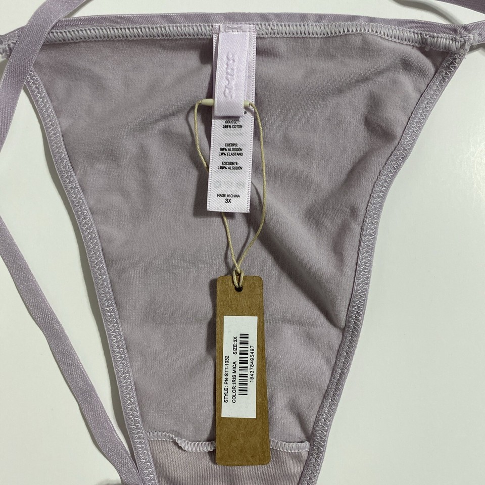 SKIMS Thin Line Thong Women's 3X Iris Mica Purple T-string G-string ...