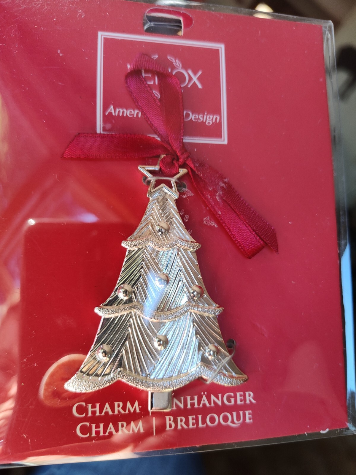 Brand New Lenox Christmas Tree Ornament Silver Plated Charm Original ...