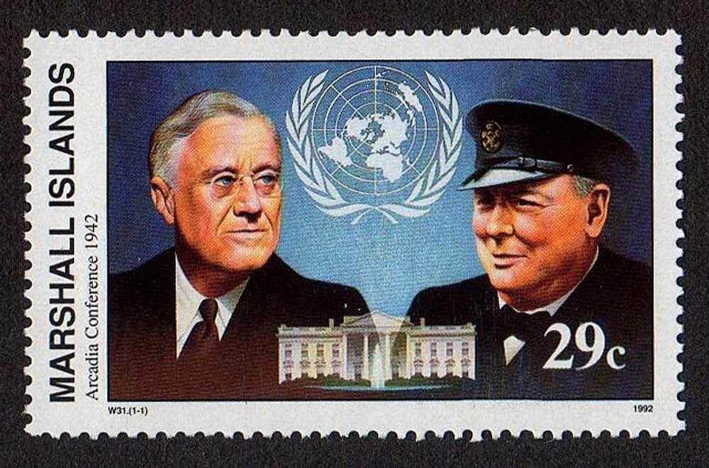 MARSHALL ISLANDS, SCOTT # 297, MNH ARCADIA CONFERENCE 1942, WORLD WAR ...