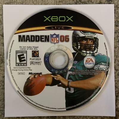 🔥 Madden NFL 06 (OG Xbox, 2005) Mint Disc Only! See Description ...