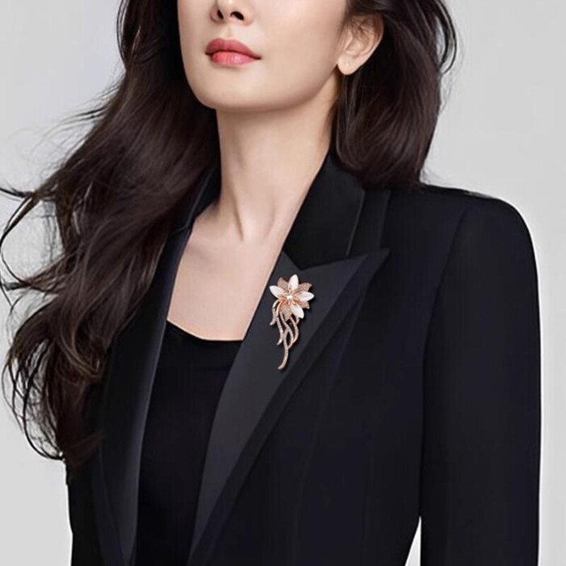 Plant Flower Brooch Suit Luxury Temperament Pin Accessories MEI | eBay