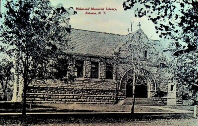 Richmond Memorial Library Batavia NY Postcard 1908 | eBay
