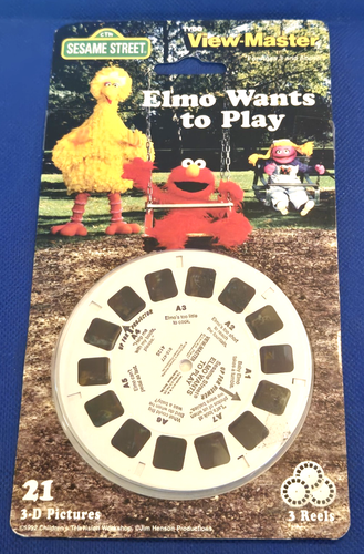 SEALED Sesame St Street Elmo Wants to Play view-master 3 Reels Blister ...