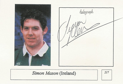 Simon Mason IRELAND RUGBY INTERNATIONAL SIGNED PHOTO CARD | eBay