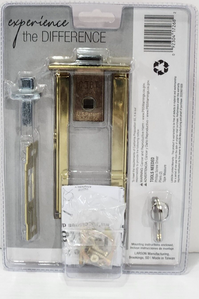 Larson Storm Door Latch Mortise CH3020701 Handle Lock Brass Replacement ...