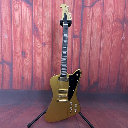 6 Strings Mini HH Pickups Firebird Electric Guitar Metallic Gold ...