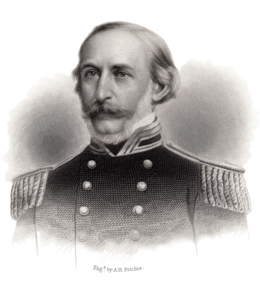Admiral Charles Henry Davis 1863 Gravur Harvard der Schlacht von ...