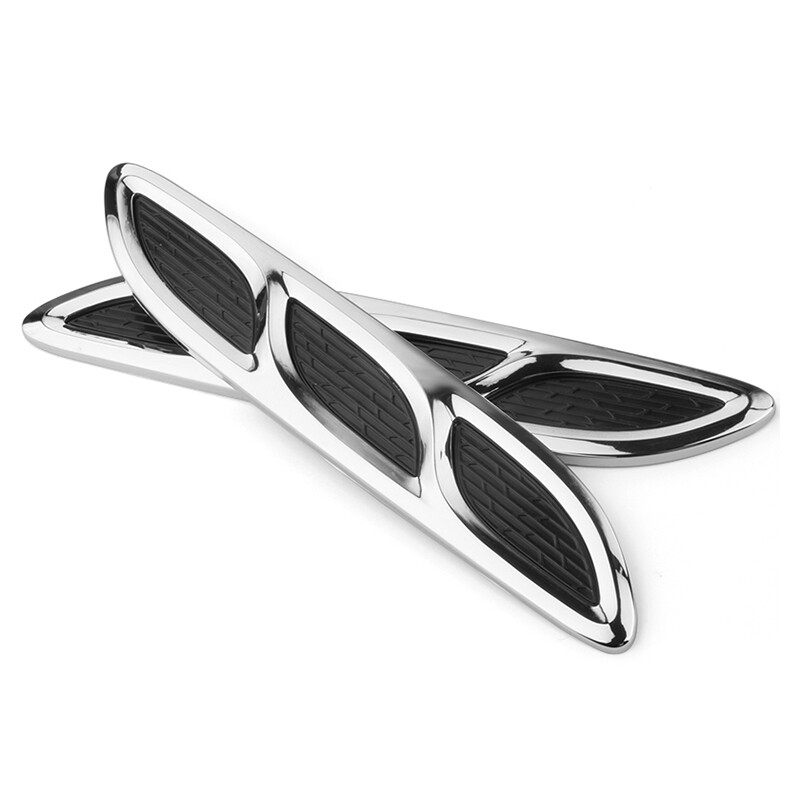 Car SUV Shark Style Side Hood Vent Kit Air Flow Louver Cooling Panel ...