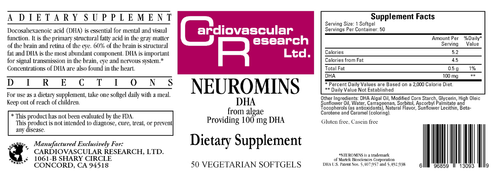 Cardiovascular Research/Ecological Formulas Neuromins DHA 100 mg 50 ...