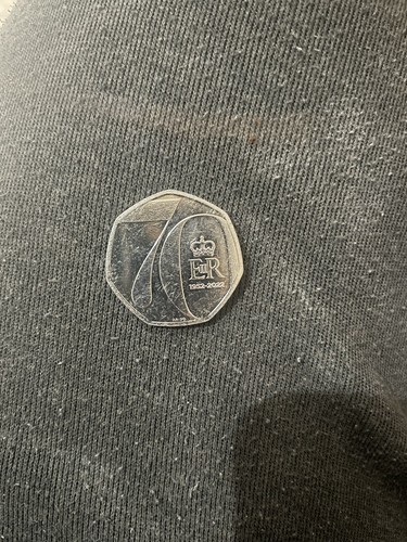 50p Coin HM Queen Jubilee 70th ER 2022 .Rare HM Queen 50p Coin 2022 ...