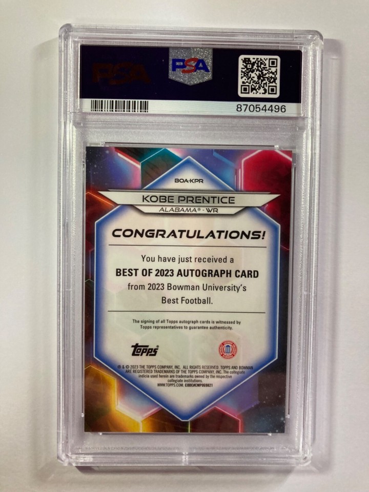 2023 Bowman U Best Kobe Prentice Gold 7/50 Auto RC PSA 10 | eBay