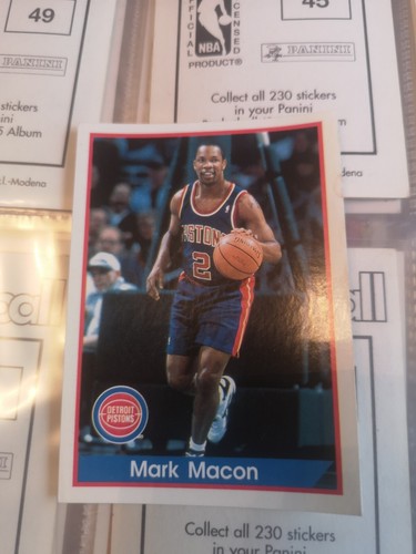 Sticker Nba Basket 1994 1995 Panini #50 Mark Macon Detroit Pistons | eBay