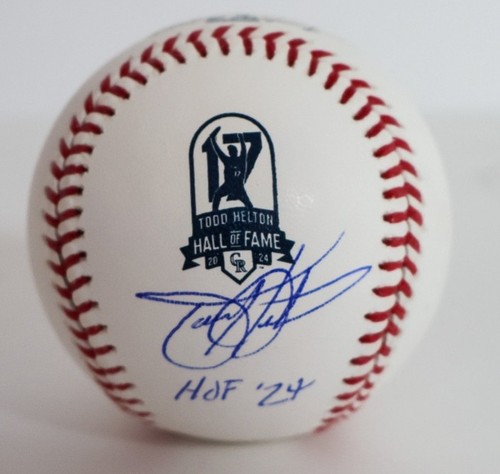 Todd Helton Autographed MLB Hall of Fame Baseball "HOF '24" Inscription ...