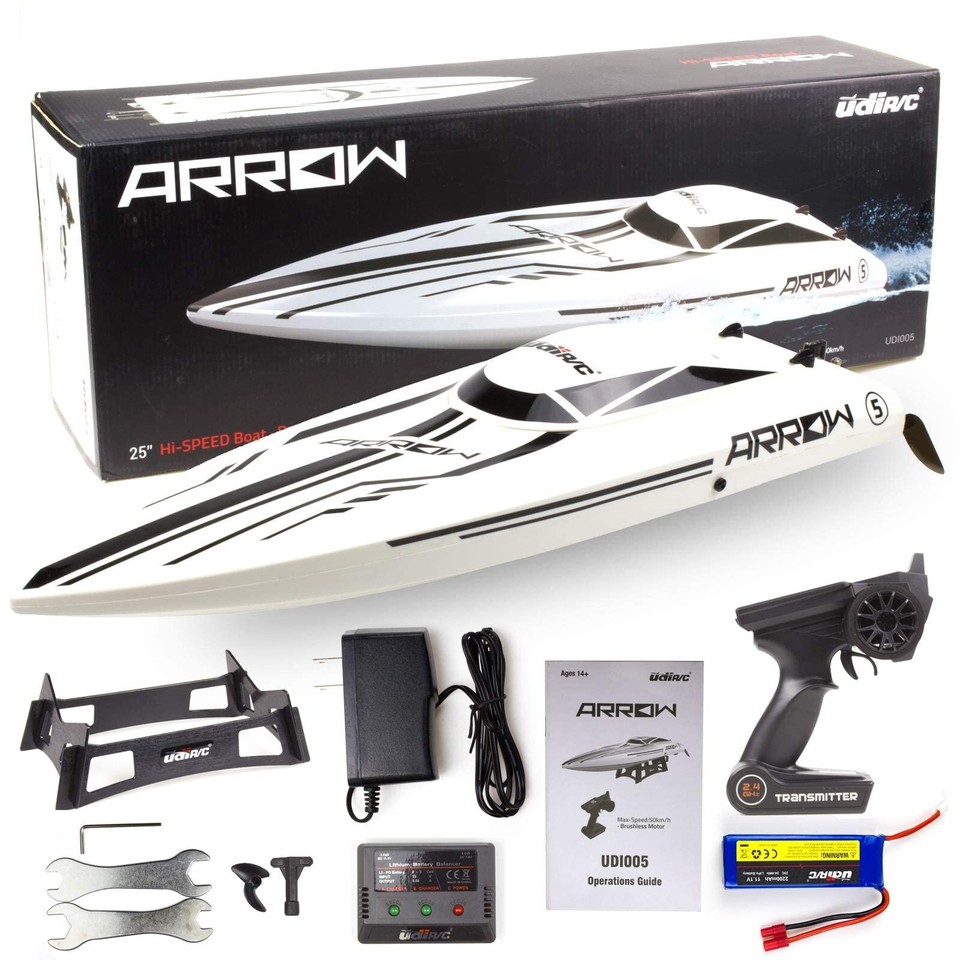 Cheerwing 25" RC Brushless 30 MPH High Speed Boat Large Racing Remote ...