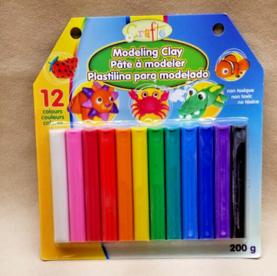 Modeling Clay Set for Kids - 12 Colors 3,5" Sticks Mold Arts Crafts 200 ...