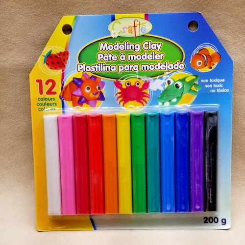 Modeling Clay Set for Kids - 12 Colors 3,5" Sticks Mold Arts Crafts 200 ...