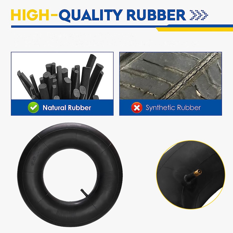 2Pcs 16X6.50-8 Heavy Duty Inner Tube For Lawn Mower Tractor Garden ...
