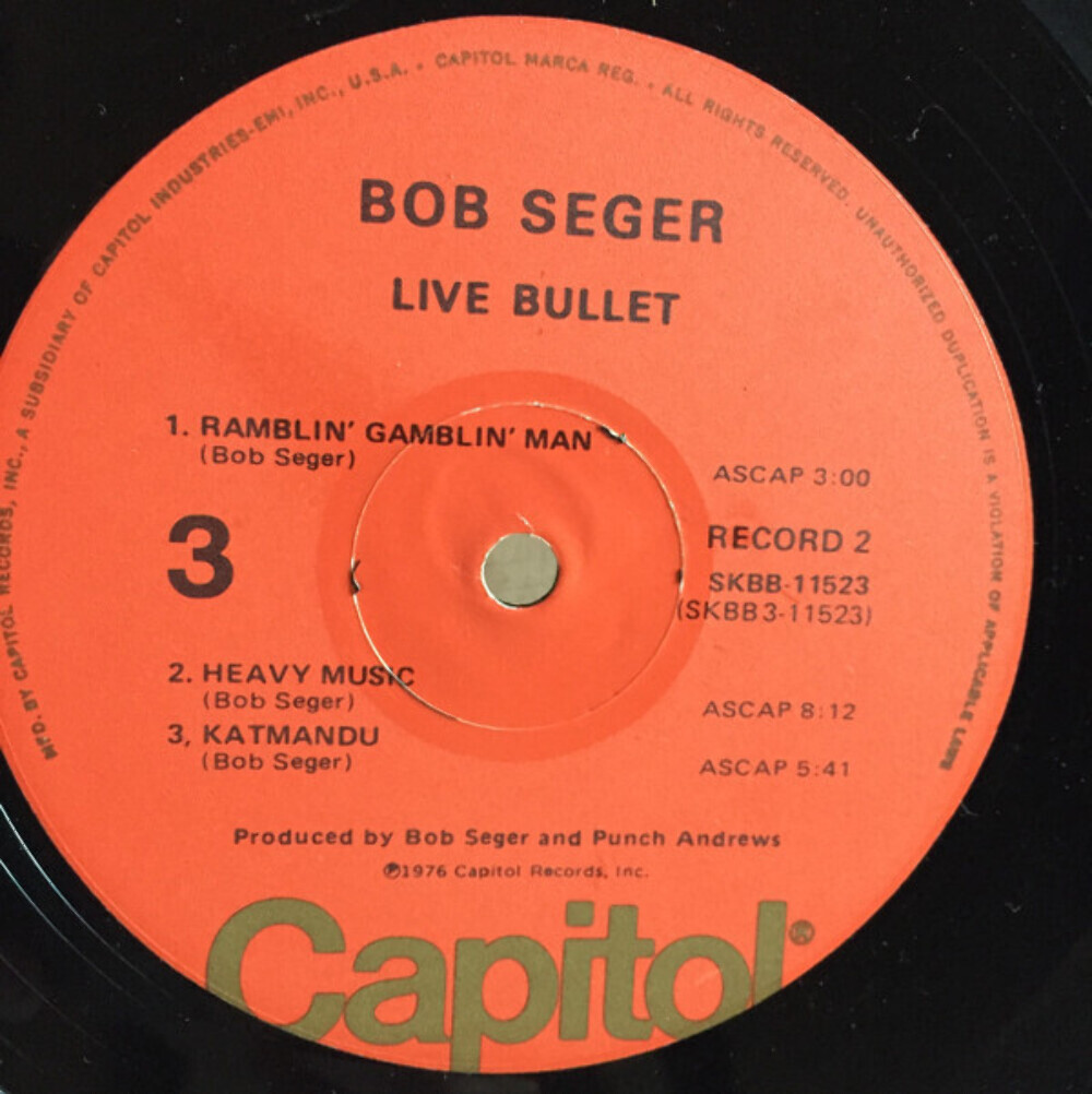 Bob Seger And The Silver Bullet Band - Live Bullet - Capitol Records ...
