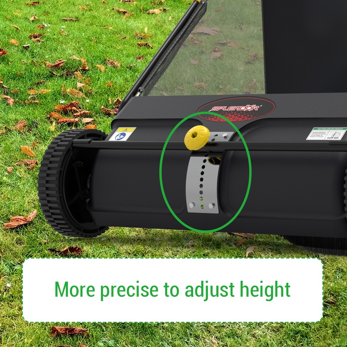 SPLENDOR LS-650A2 26-Inch Walk-Behind Push Lawn Sweeper, 26 Inches ...