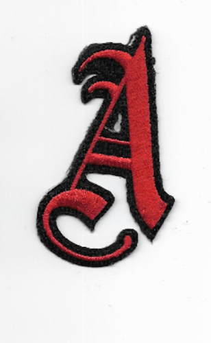 1" Old English Embroidered Red Patch Pick Letters Iron On or Sew On | eBay