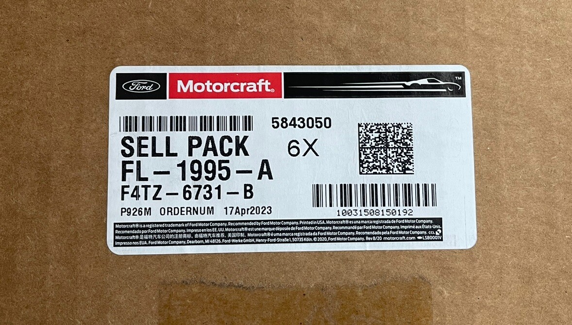 MOTORCRAFT FL 299 - cross reference oil filters | oilfilter ...